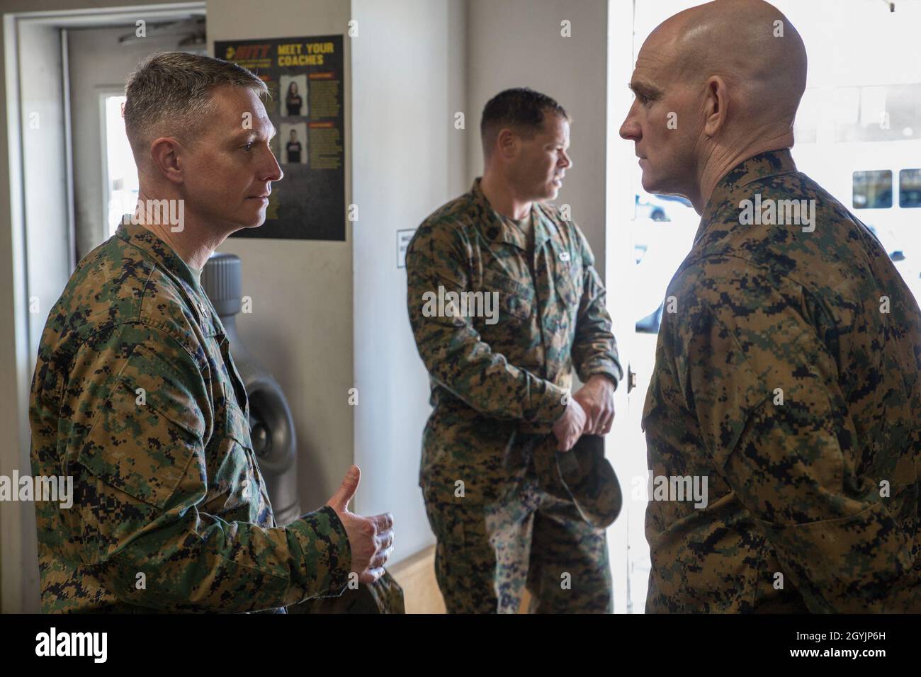 Col. Mikel Huber, commanding officer of Marine Corps Air Station Cherry ...