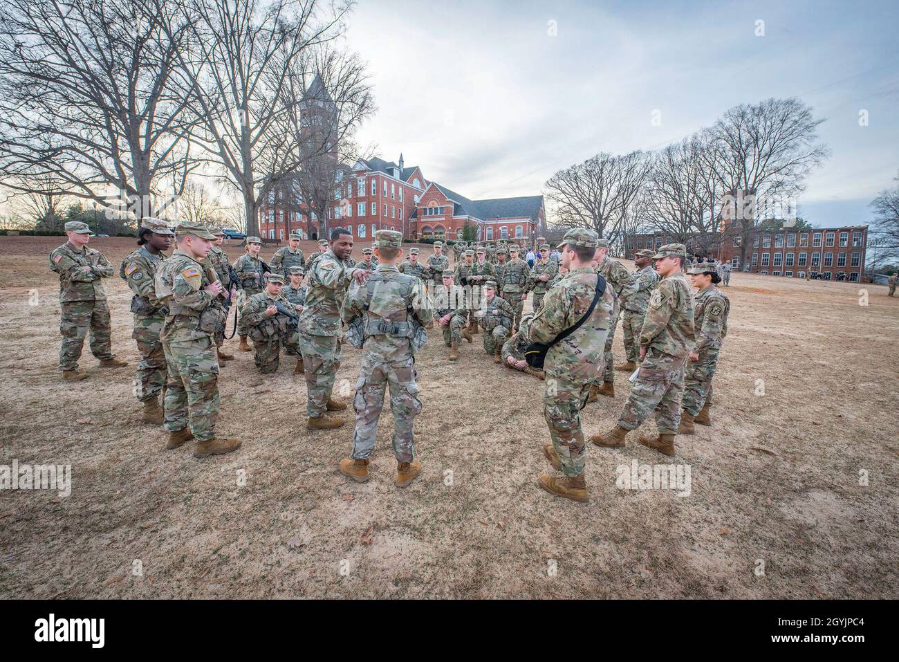 U.S. Army Master Sgt. Andre Bland, of Red Bank, N..J., instructs a ...
