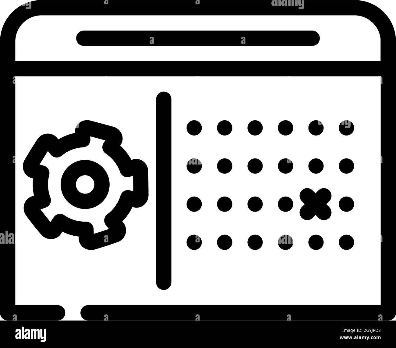 calendar deadline erp line icon vector illustration Stock Vector Image ...