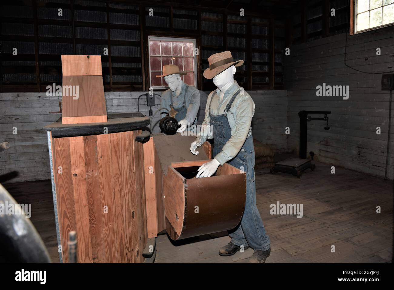 Working in the seed warehouse Stock Photo - Alamy