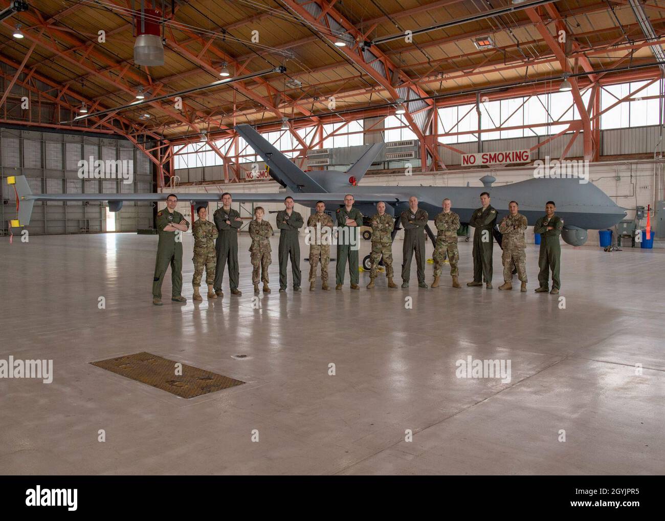 Some of the team who were directly involved the MQ-9 Reaper ferrying ...