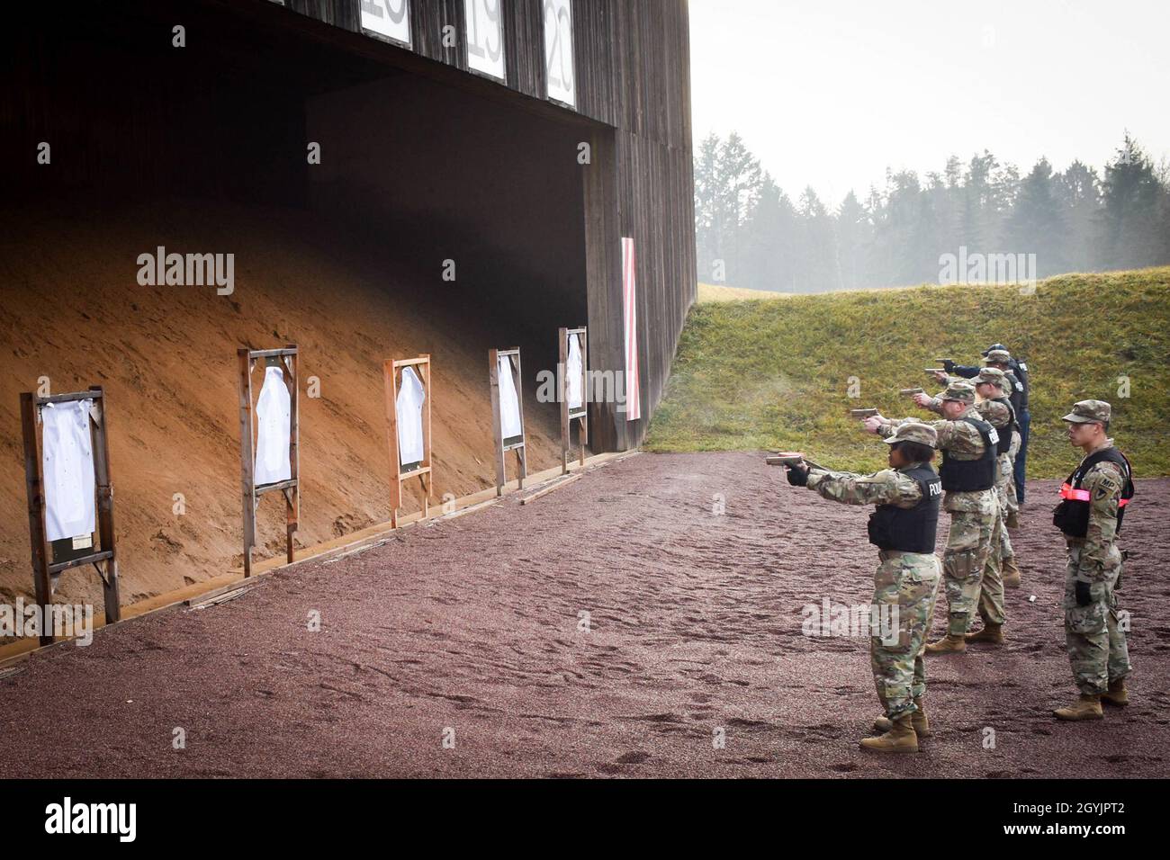 Soldiers with the U.S. Army Garrison Ansbach Provost Marshal Office ...