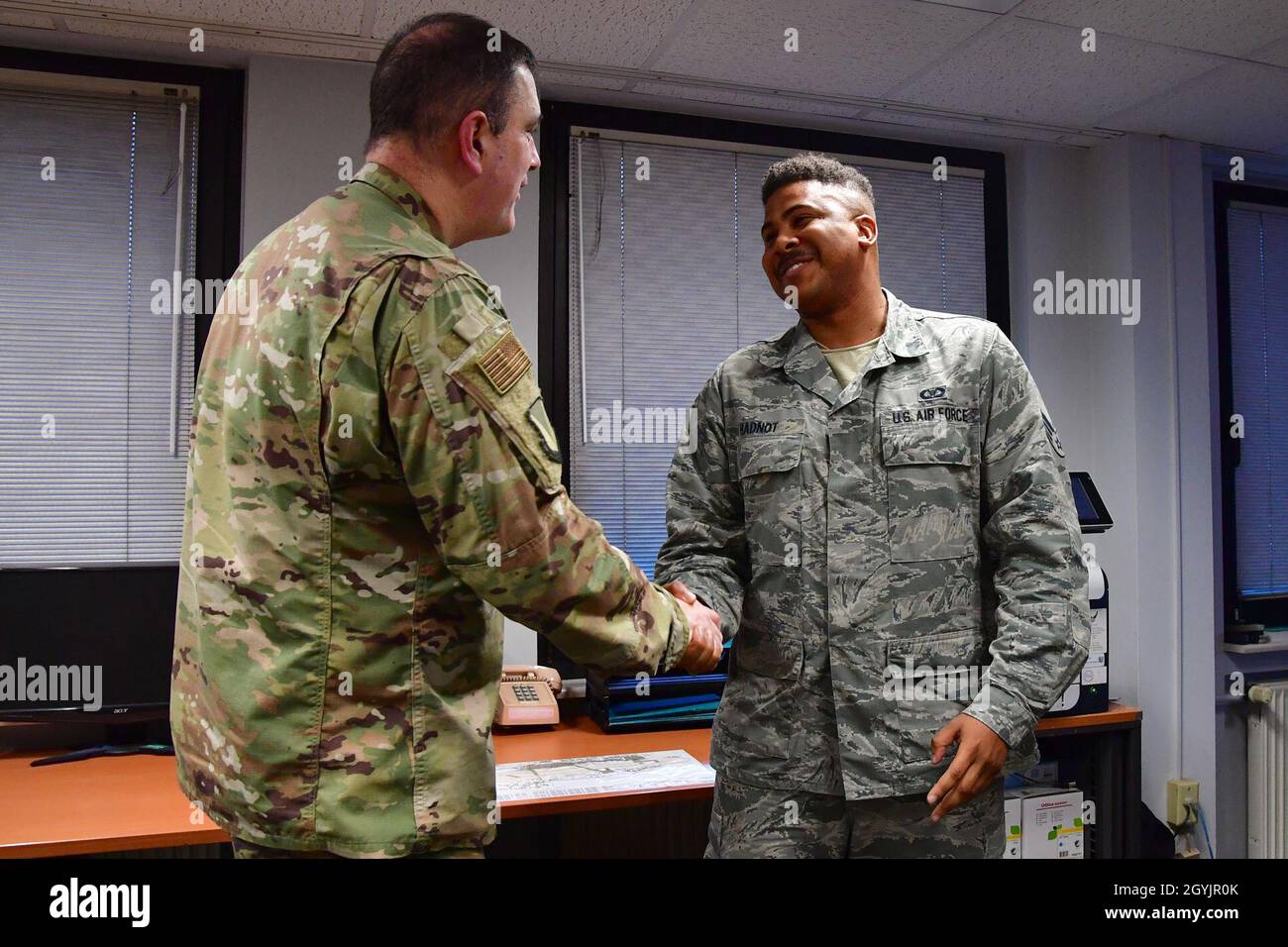 U.S. Air Force Brig. Gen. Mark R. August, 86th Airlift Wing commander ...