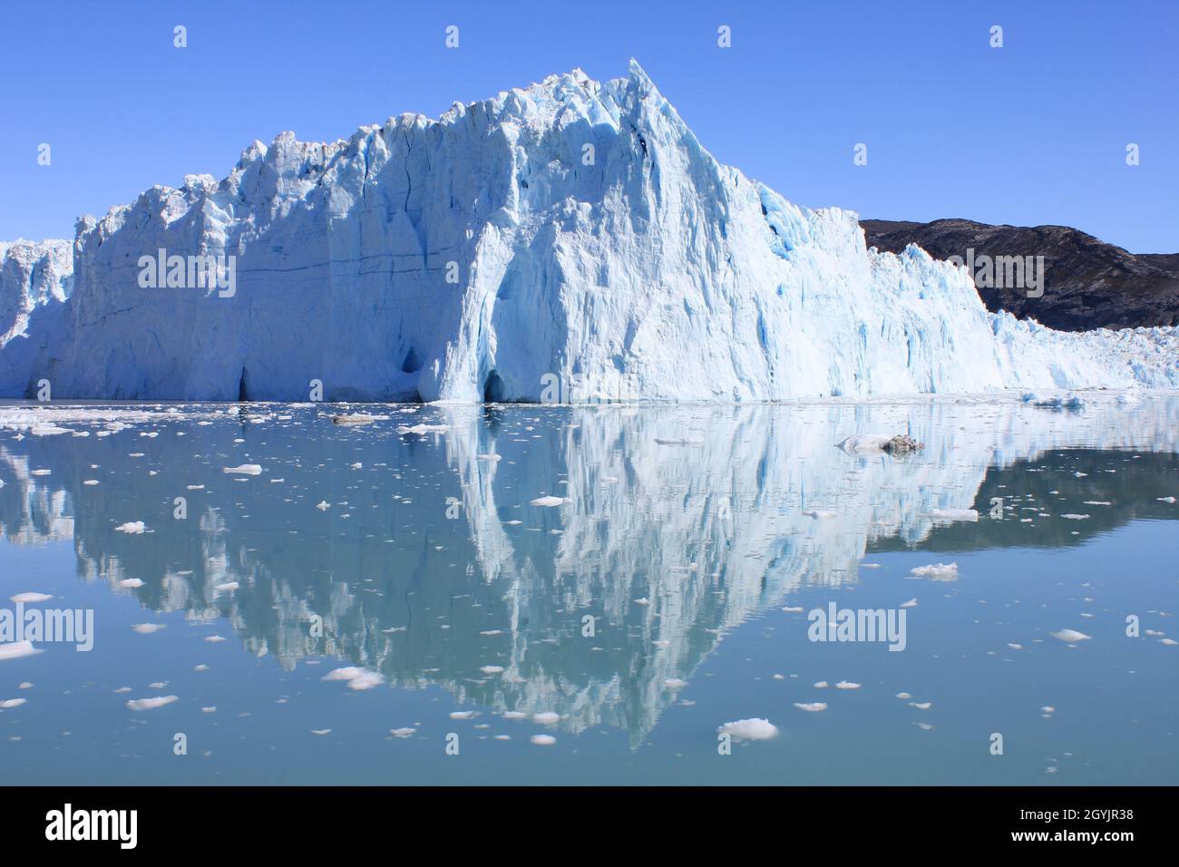 Glacier tongue of overwhelming Eqip Sermia, Greenland Stock Photo - Alamy