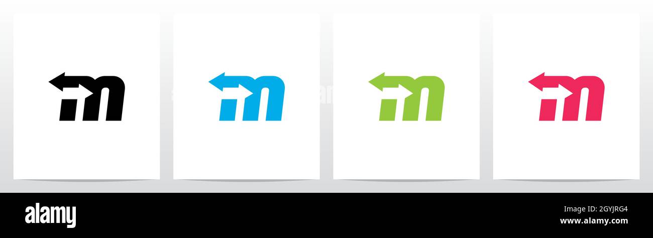 Exchange Arrows On Letter Logo Design M Stock Vector Image & Art - Alamy