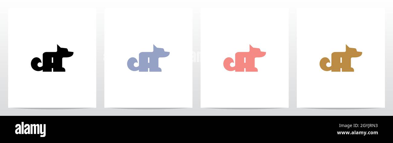 Alphabet Shaped Dog Letter Logo Design A Stock Vector Image & Art - Alamy