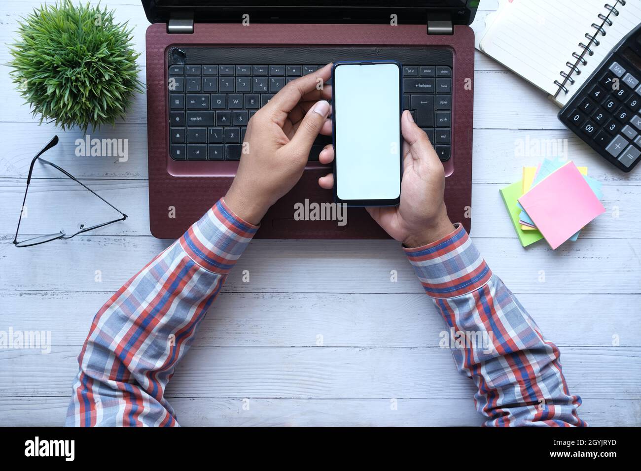 Man scrolling phone green screen hi-res stock photography and images ...