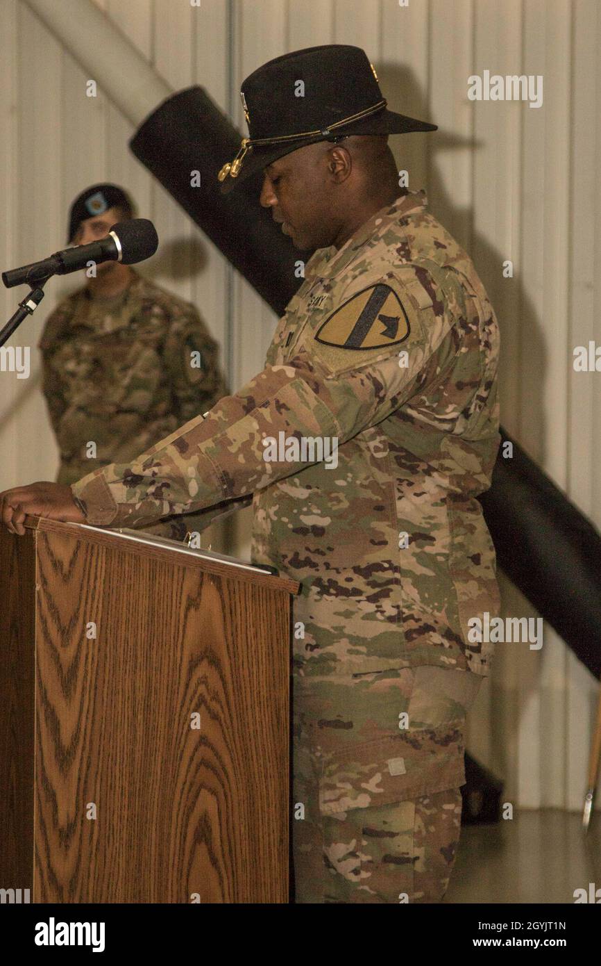 Cpt. Andrew Toyo, Outgoing Commander of Able Company, 1-5 Cavalry, 2nd ...