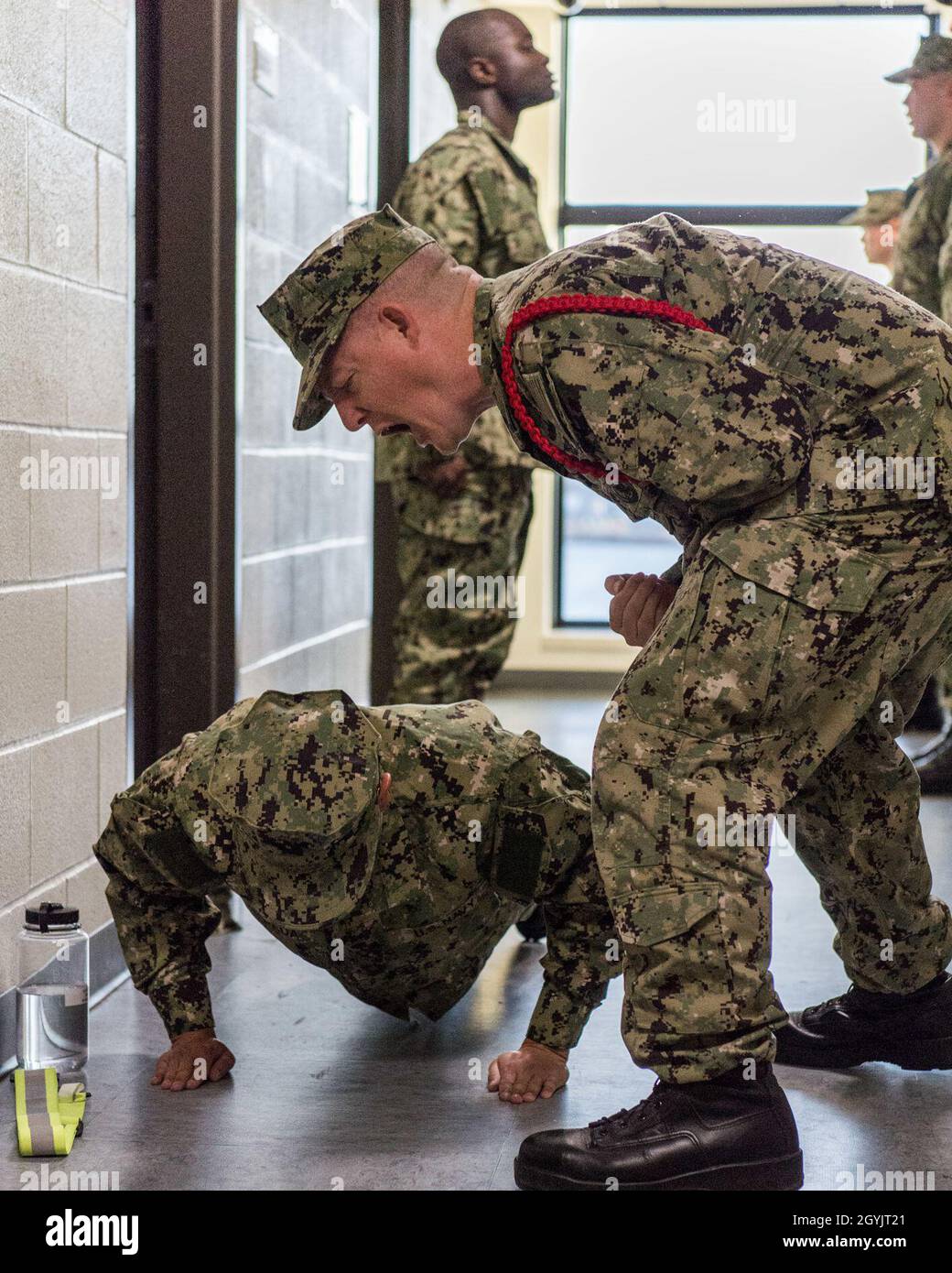 Senior Chief Fire Controlman Clifford R. Emerson, a Recruit Division ...