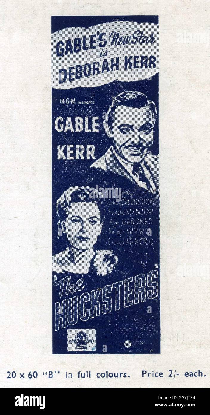 CLARK GABLE and DEBORAH KERR in THE HUCKSTERS 1947 director JACK CONWAY ...