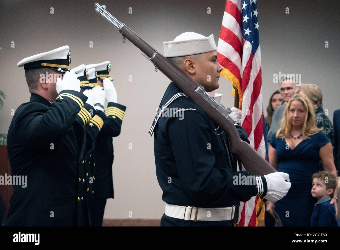 The Color Guard parades the colors during the Commander, Undersea ...