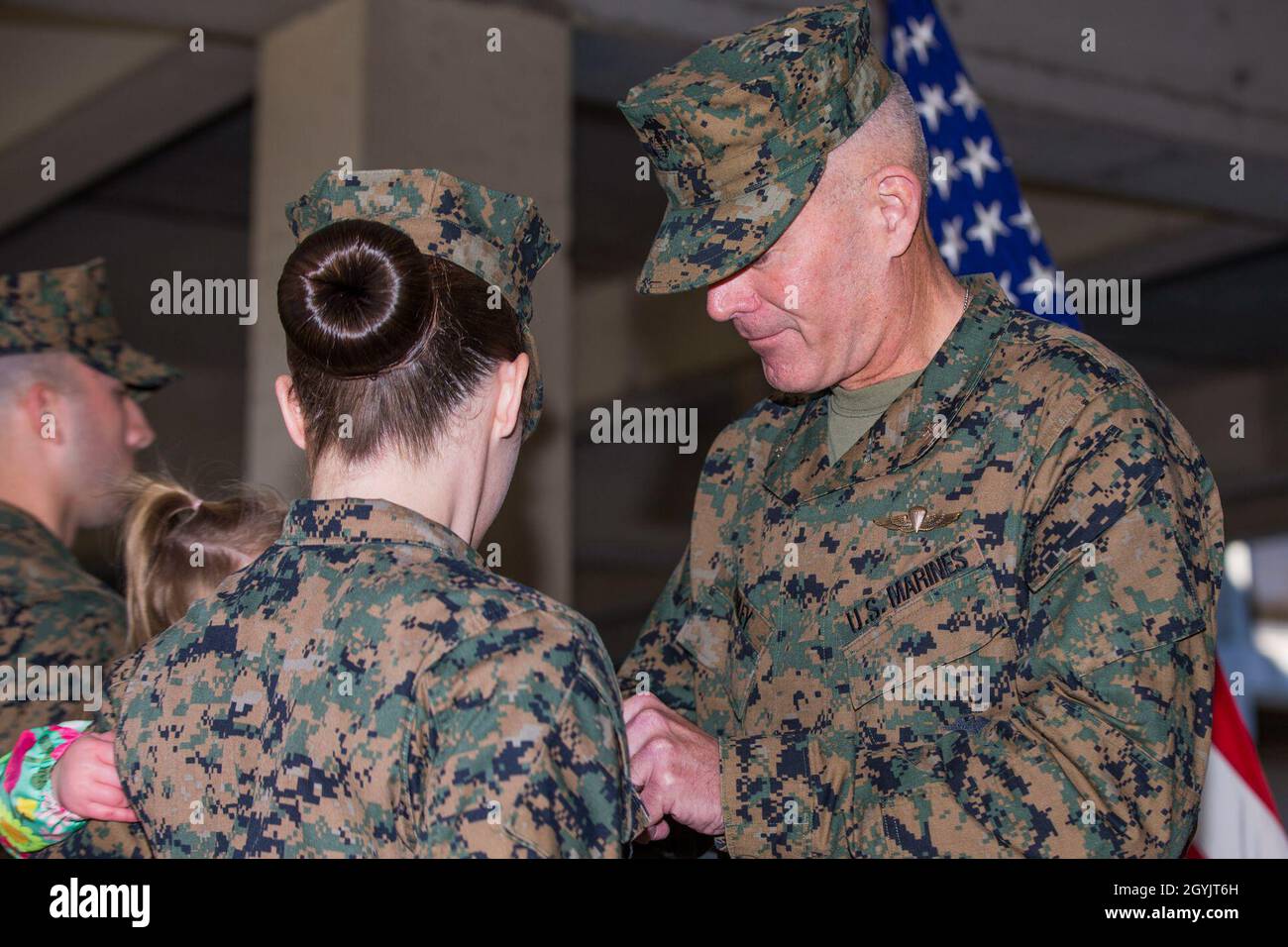 U.S. Marine Brig. Gen. Dan Conley, right, the commanding general of ...