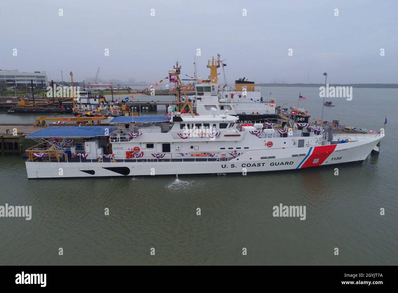 The Coast Guard Daniel Tarr is moored at Sector Field Office Galveston ...