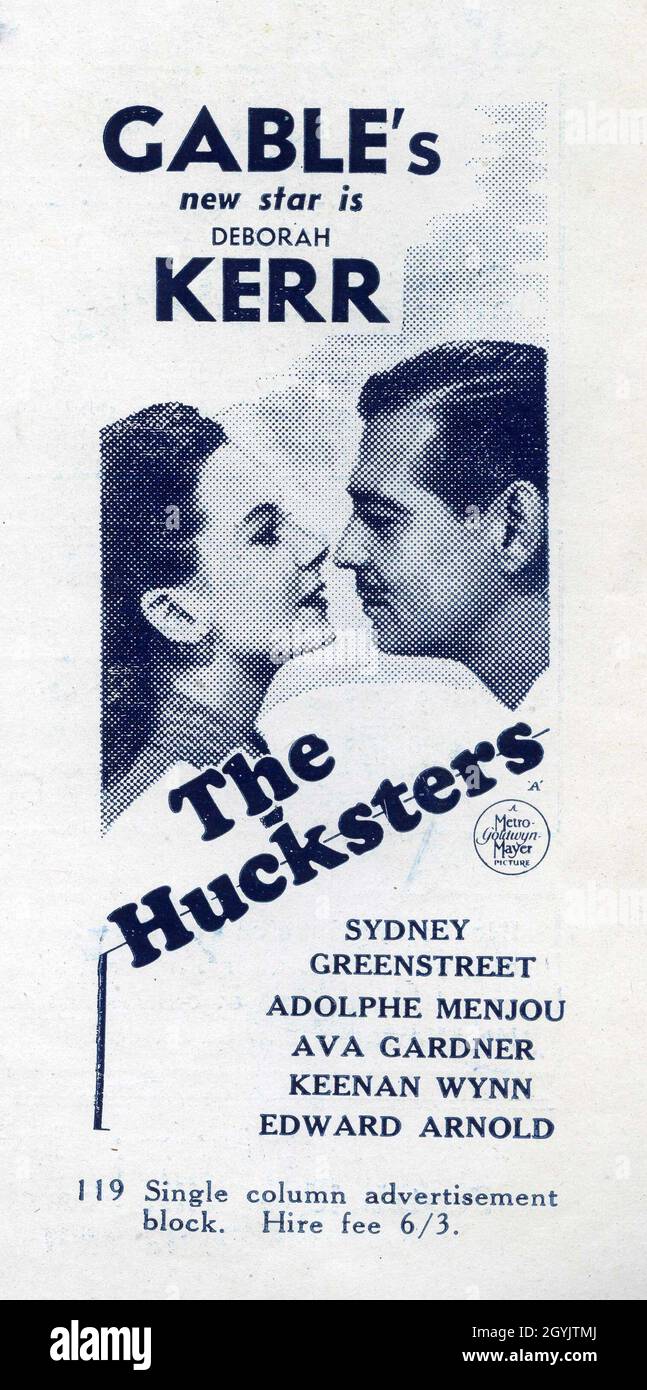 CLARK GABLE and DEBORAH KERR in THE HUCKSTERS 1947 director JACK CONWAY ...
