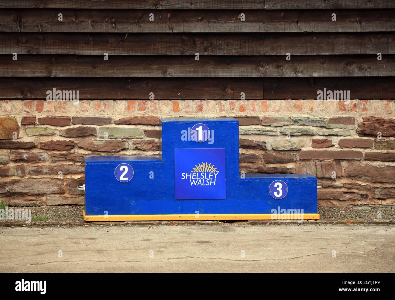 Motorsport winners podium at Shelsley Walsh speed hill climb ...