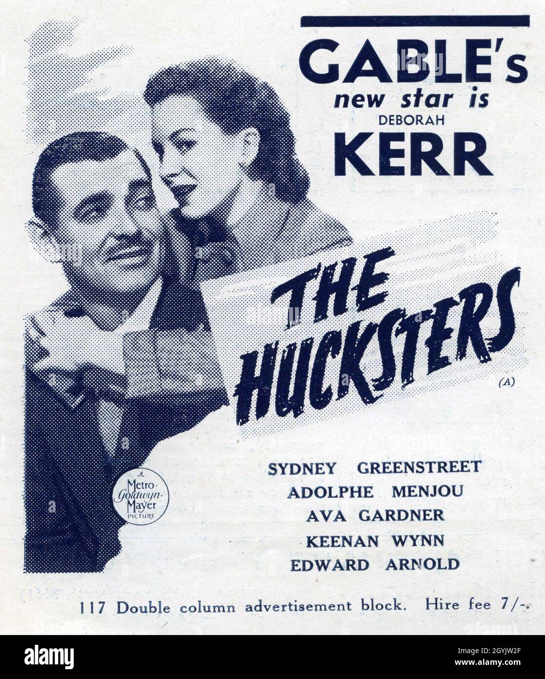 CLARK GABLE and DEBORAH KERR in THE HUCKSTERS 1947 director JACK CONWAY ...