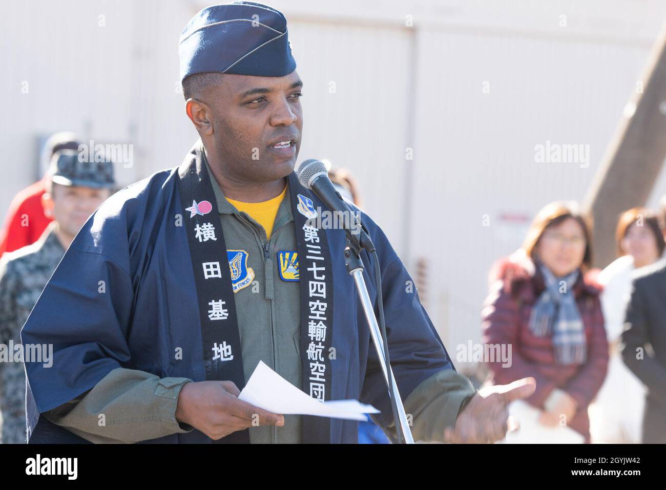 Col. Otis C. Jones, 374th Airlift Wing commander, provides opening ...