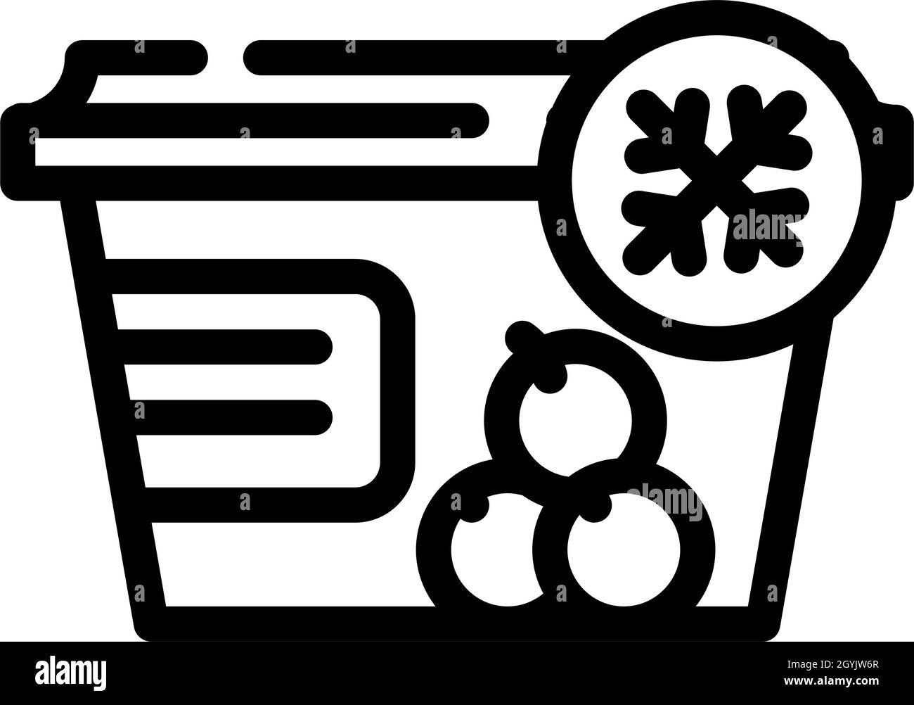 fruit frozen dessert line icon vector illustration Stock Vector Image ...