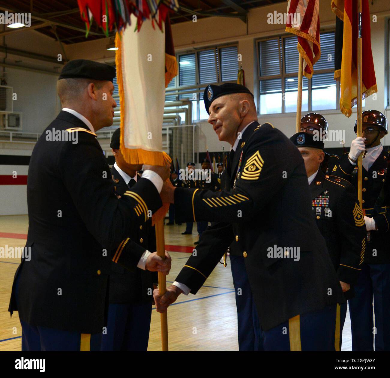 Command Sgt. Maj. Matthew P. Baller, 30th Medical Brigade, outgoing ...