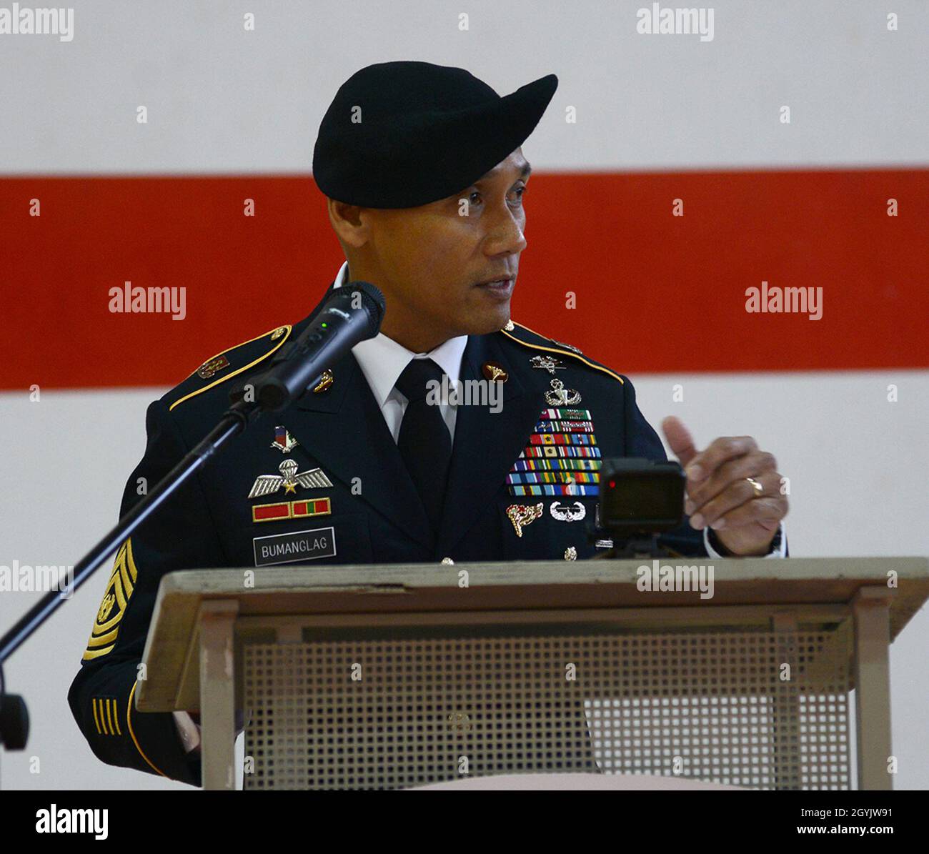 Command Sgt. Maj. Erano R. Bumanglag, 30th Medical Brigade, incomming ...