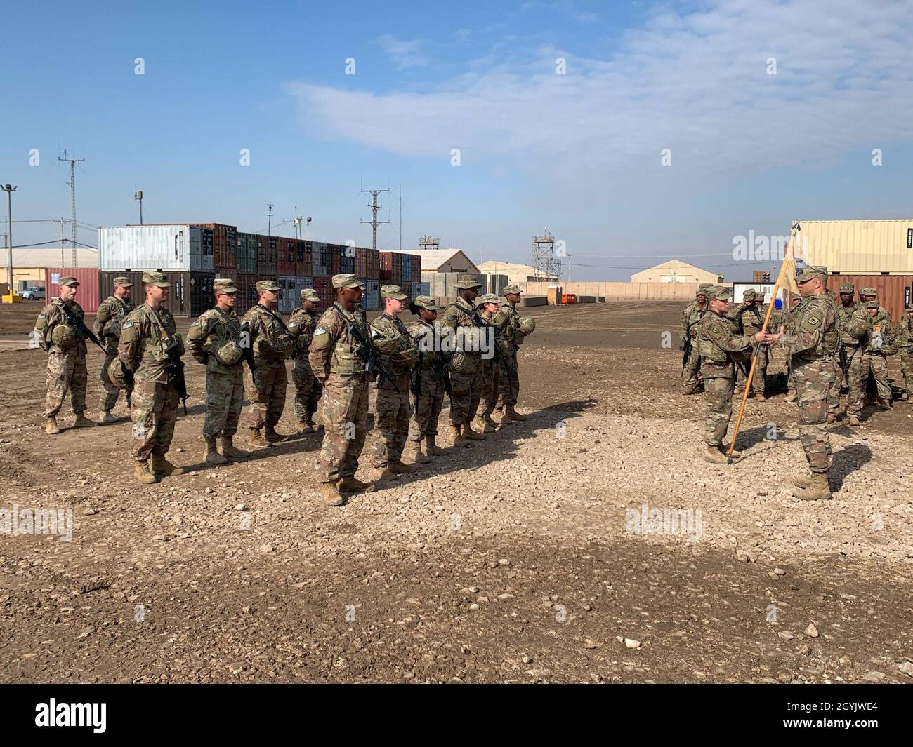 Lt. Col. David Moore, commander of the 152nd Combat Sustainment Support ...