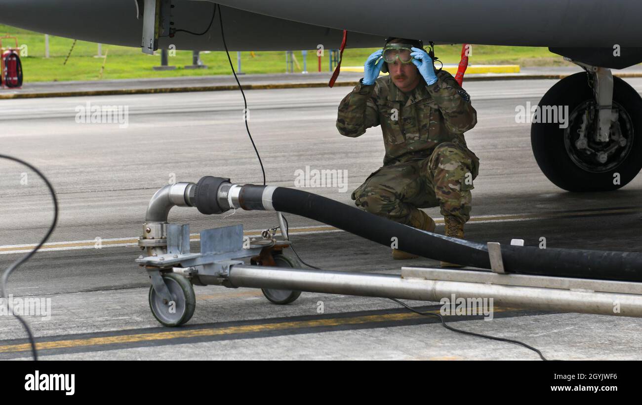 A maintainer from the 18th Aircraft Maintenance Squadron prepares to ...