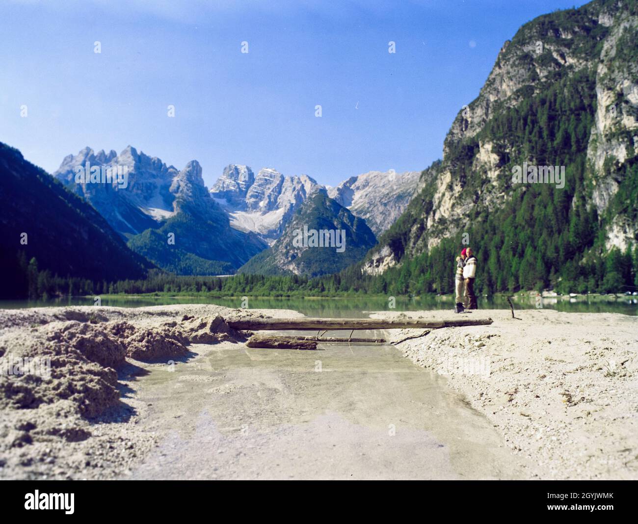 The fake bridge over the lake Stock Photo - Alamy