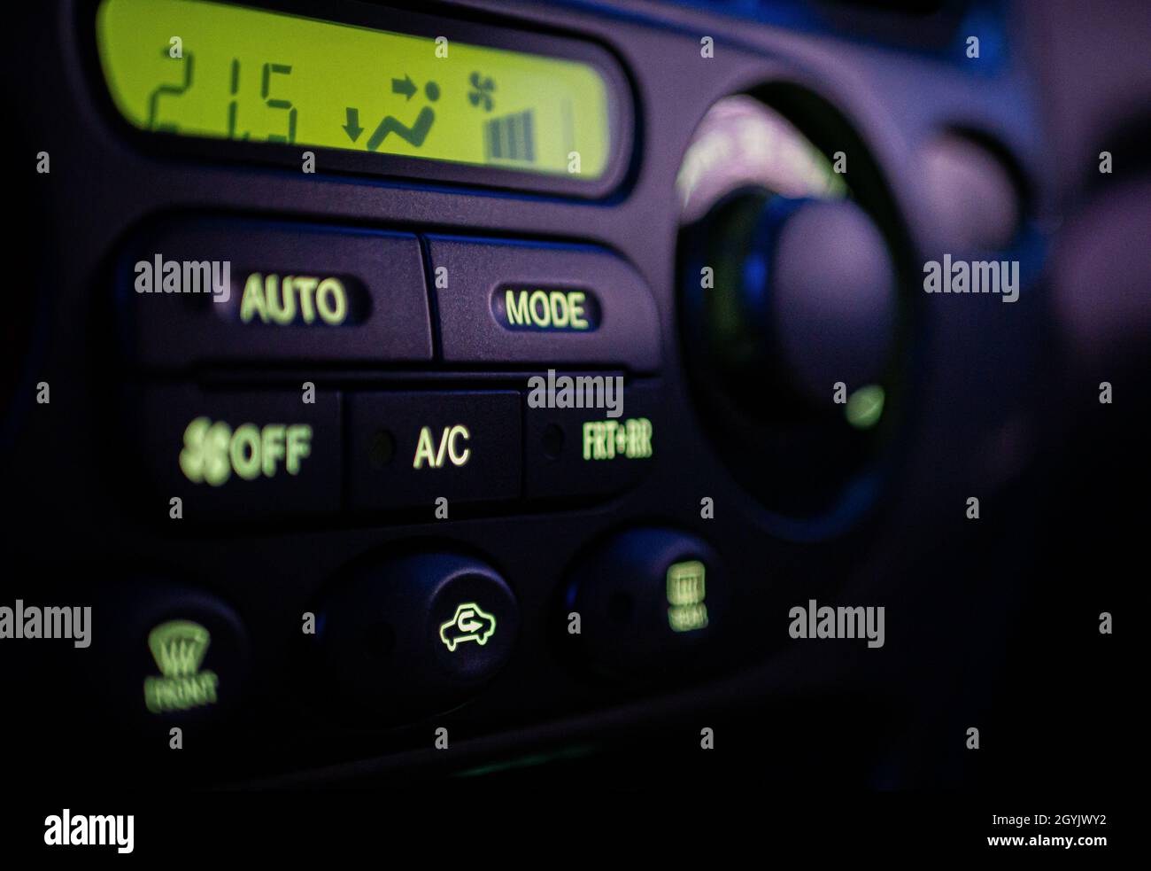 Temperature controls in a vehicle Stock Photo - Alamy