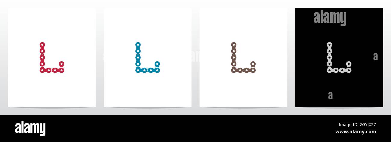 Chain Forming Letter Logo Design L Stock Vector Image & Art - Alamy