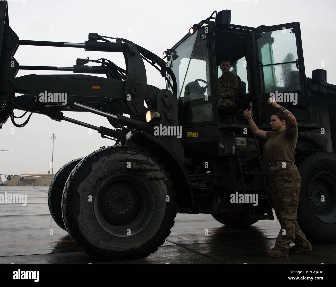 A U.S. Air Force aerial porter assigned to assigned to 746th ...