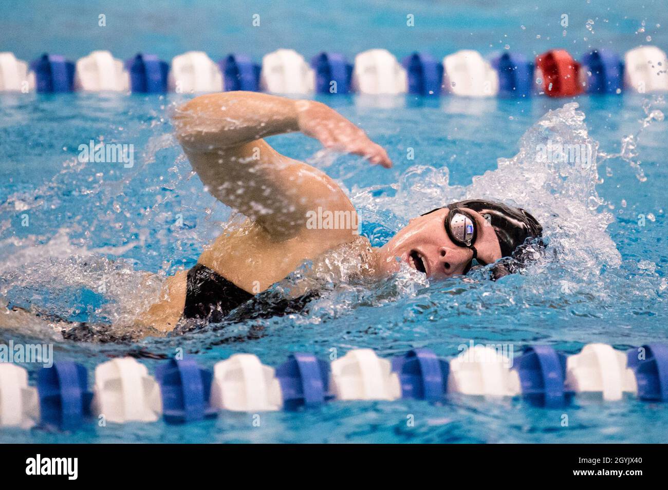 U.S. AIR FORCE ACADEMY, Colo. Jayden Glover swims freestyle during a ...