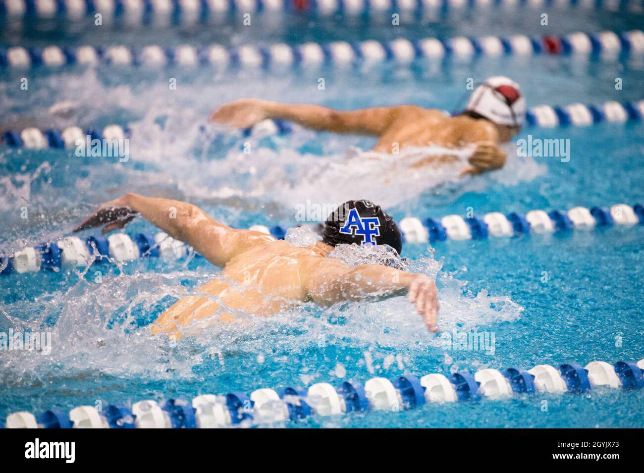 U.S. AIR FORCE ACADEMY, Colo. Air Force swimmers compete against other ...