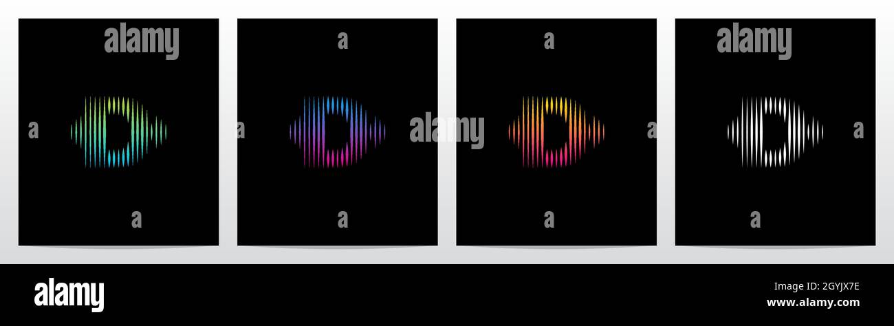 Vertical Lines Graphic Equalizer Letter Logo Design D Stock Vector Image And Art Alamy