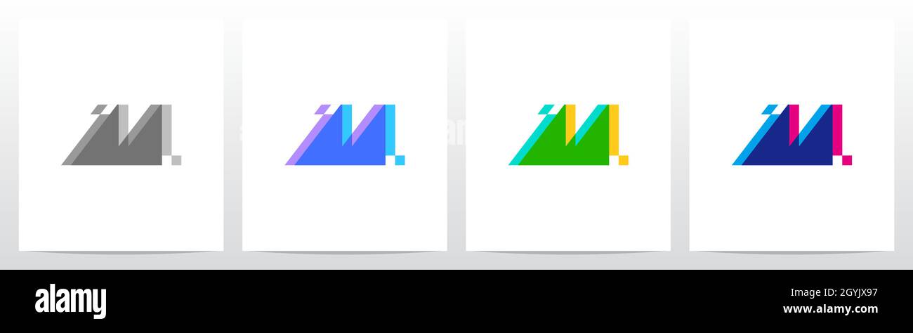 Merge Overlay Letter Logo Design M Stock Vector Image & Art - Alamy
