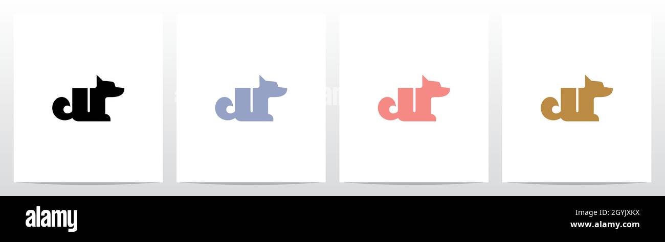 Alphabet Shaped Dog Letter Logo Design U Stock Vector Image & Art - Alamy