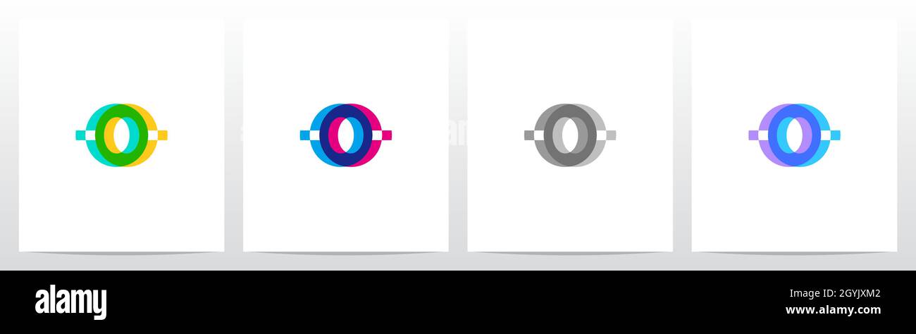 Merge Overlay Letter Logo Design O Stock Vector Image & Art - Alamy