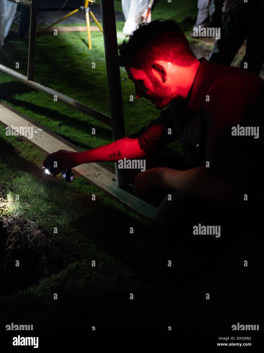 Justin Pyle, a forensic anthropologist with the Defense POW/MIA ...