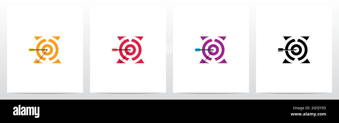 Arrow Target On Letter Logo Design X Stock Vector Image & Art - Alamy