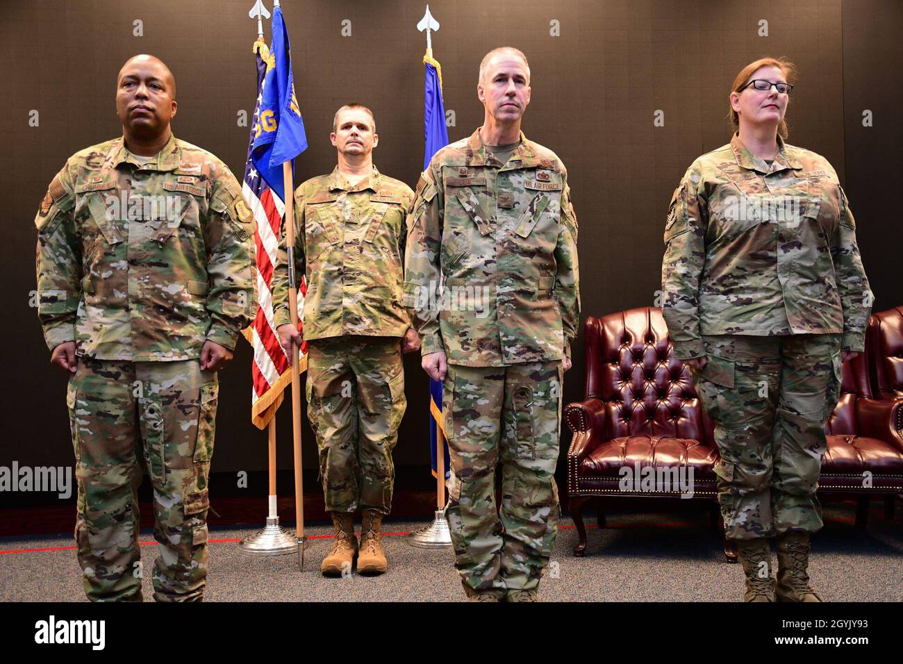 Left to right, U.S. Air Force Col. Ato Crumbly, commander of the 116th ...