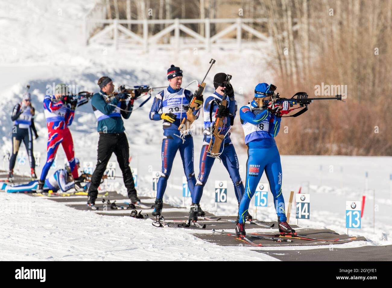 Lt. Col. Connie Opsal (right), with the Oregon National Guard Biathlon ...