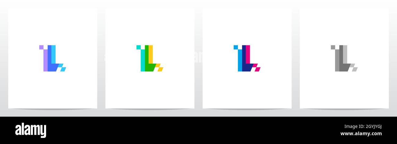 Merge Overlay Letter Logo Design L Stock Vector Image & Art - Alamy