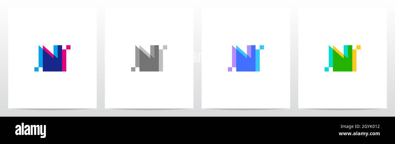 Merge Overlay Letter Logo Design N Stock Vector Image & Art - Alamy