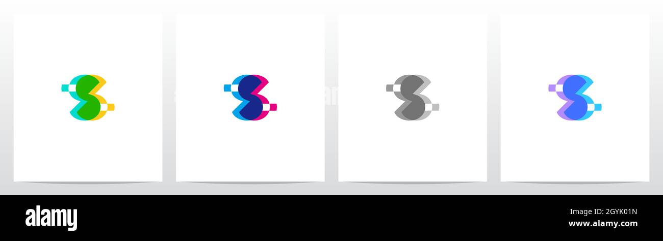 Merge Overlay Letter Logo Design S Stock Vector Image & Art - Alamy