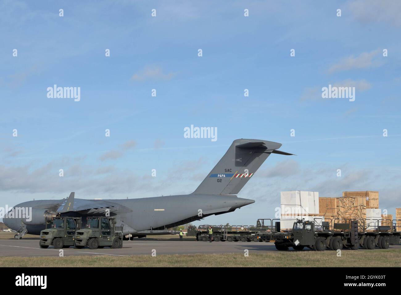 Assigned to the heavy airlift wing at papa air base hi-res stock ...