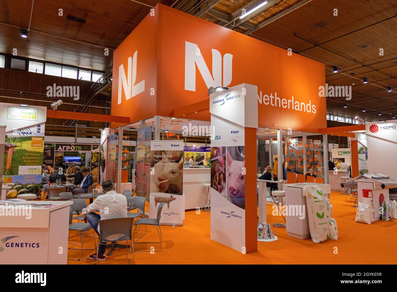 Novi Sad, Serbia - September 21, 2021: Hendrix Genetics Pig Farming ...