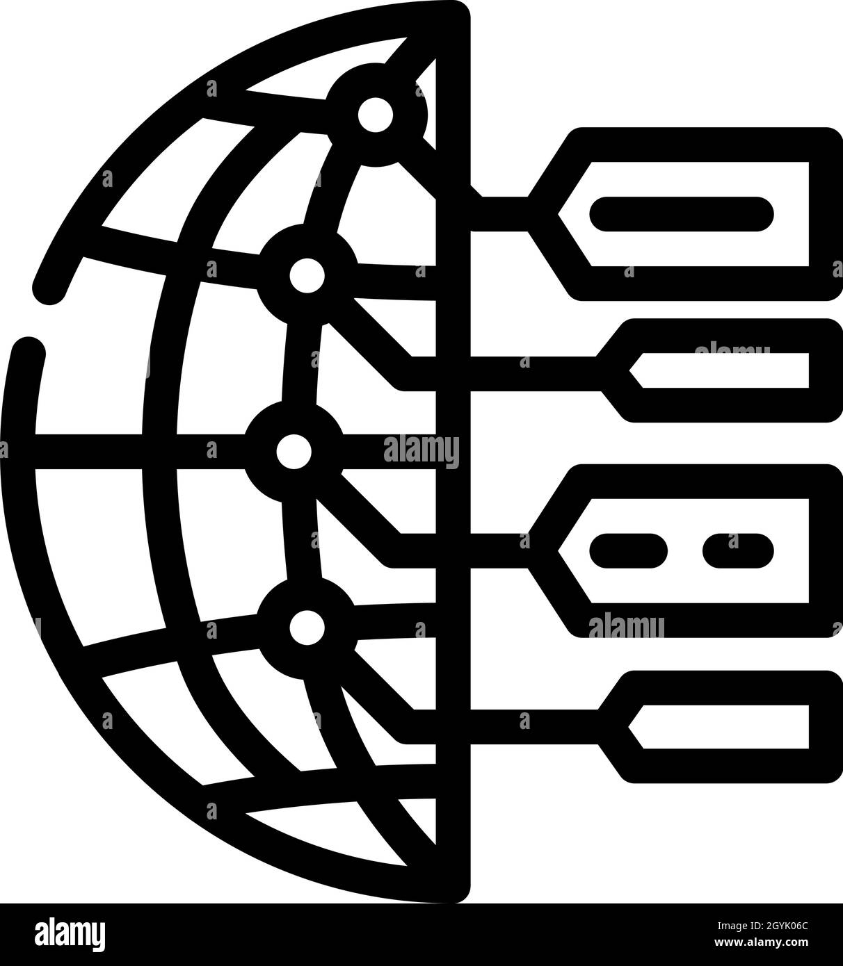 world communication line icon vector illustration Stock Vector Image ...