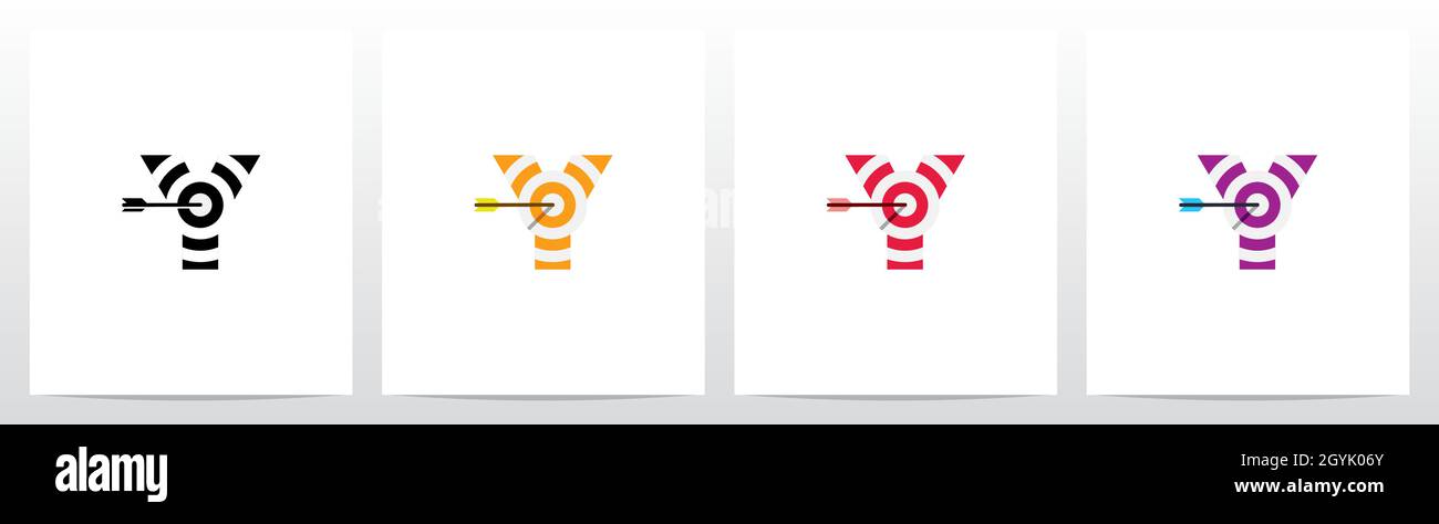 Arrow Target On Letter Logo Design Y Stock Vector Image & Art - Alamy