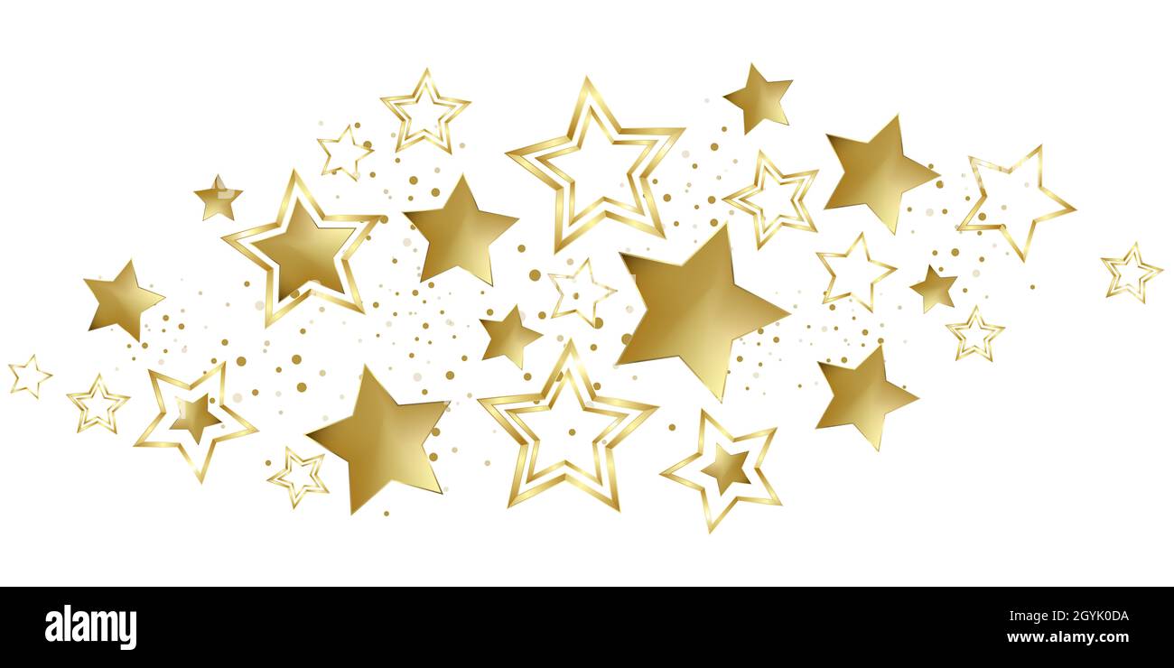 Bright shining golden stars background illustration celebration party ...