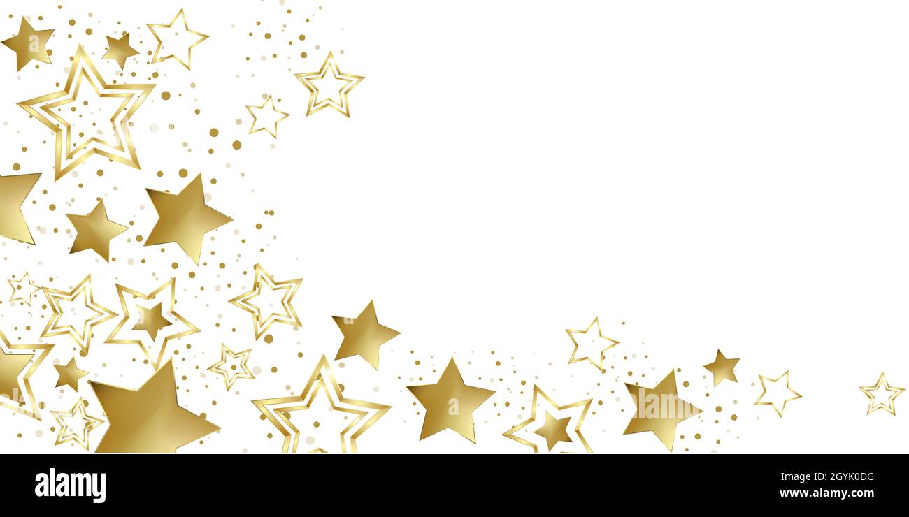 Bright shining golden stars background illustration celebration party ...