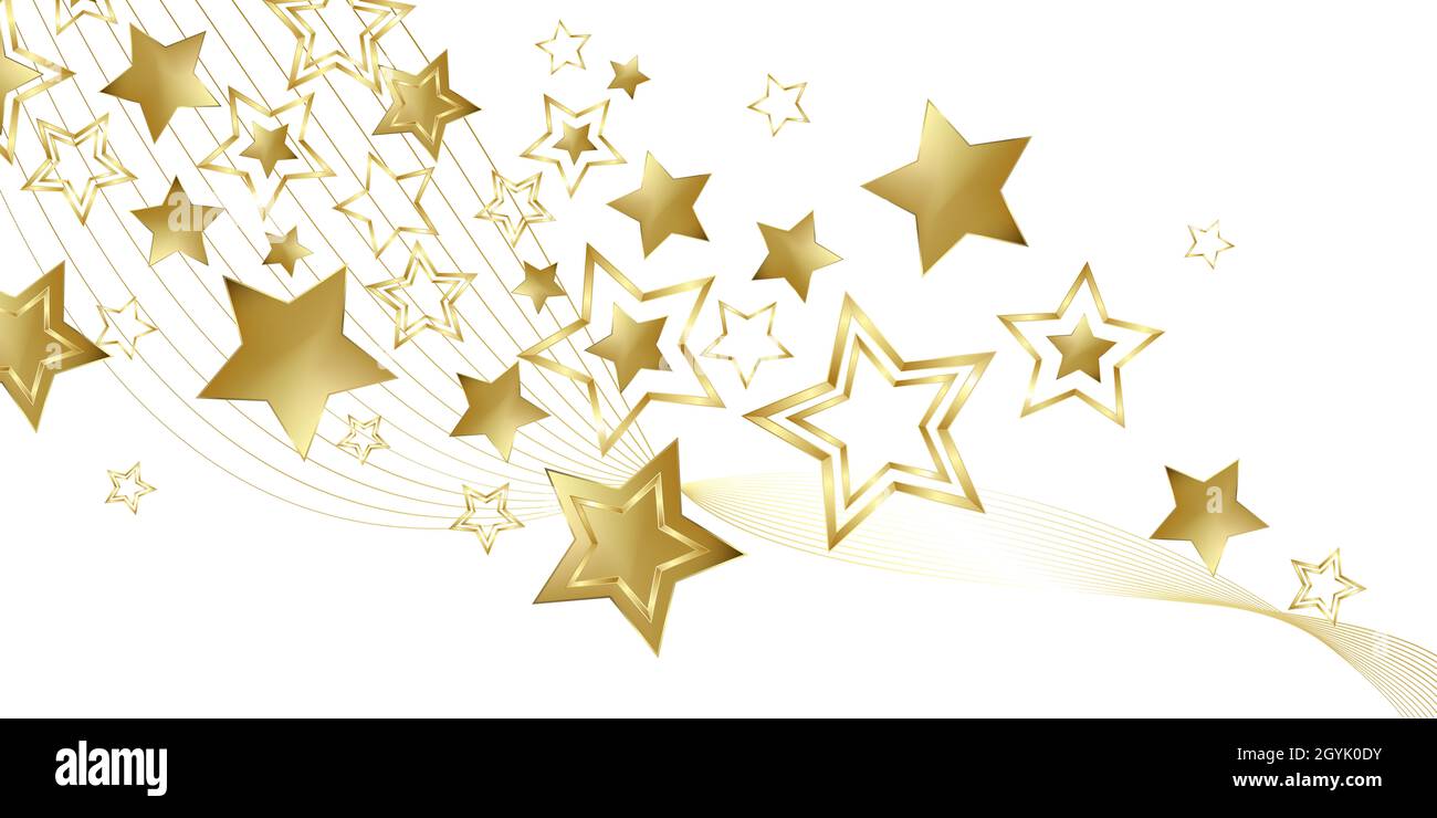 Bright shining golden stars background illustration celebration party ...